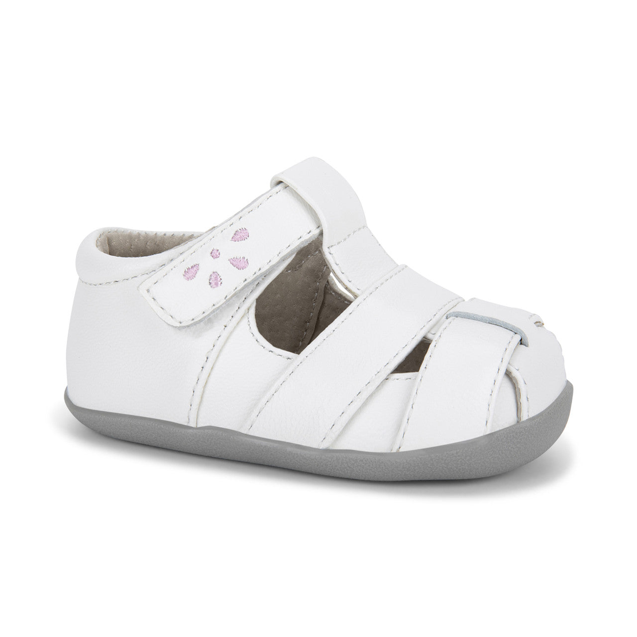 Brook III First Walker Sandal - White/Pink
