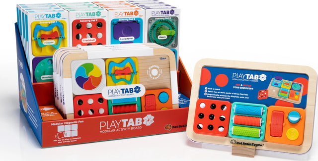 Fat Brain Toys PlayTab - Modular, Sensory Activity Board for Babies an